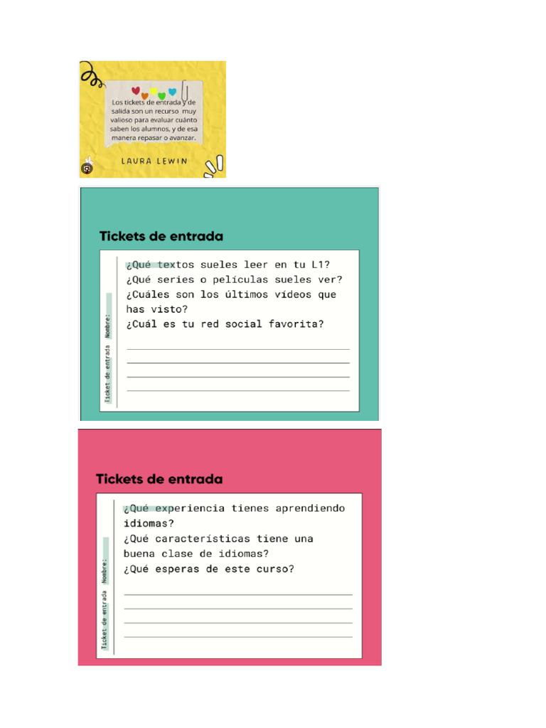 Tickets de Entrada Ejemplos | PDF