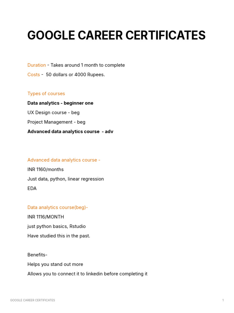 GOOGLE CAREER | PDF