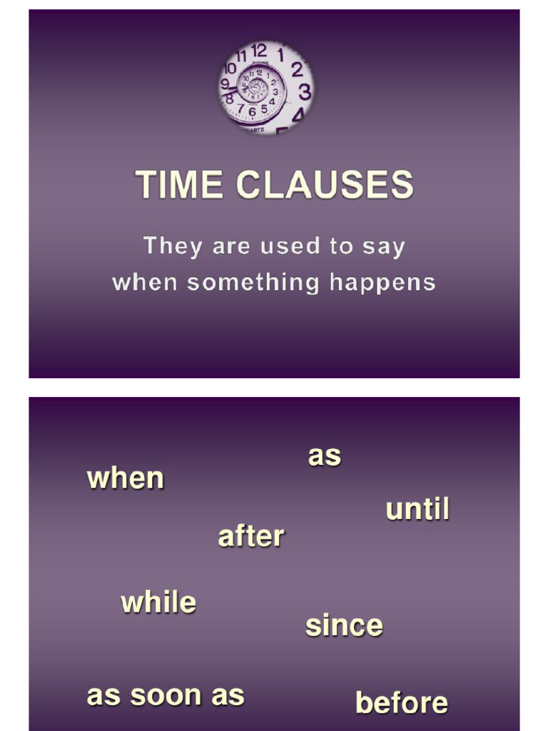Time Clauses | PDF