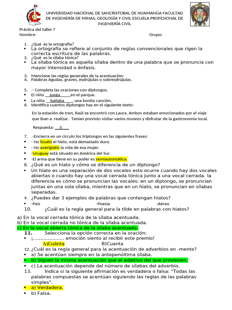 Practica Del Taller 7 (Solucionado) | PDF | Voz humana | Fonética