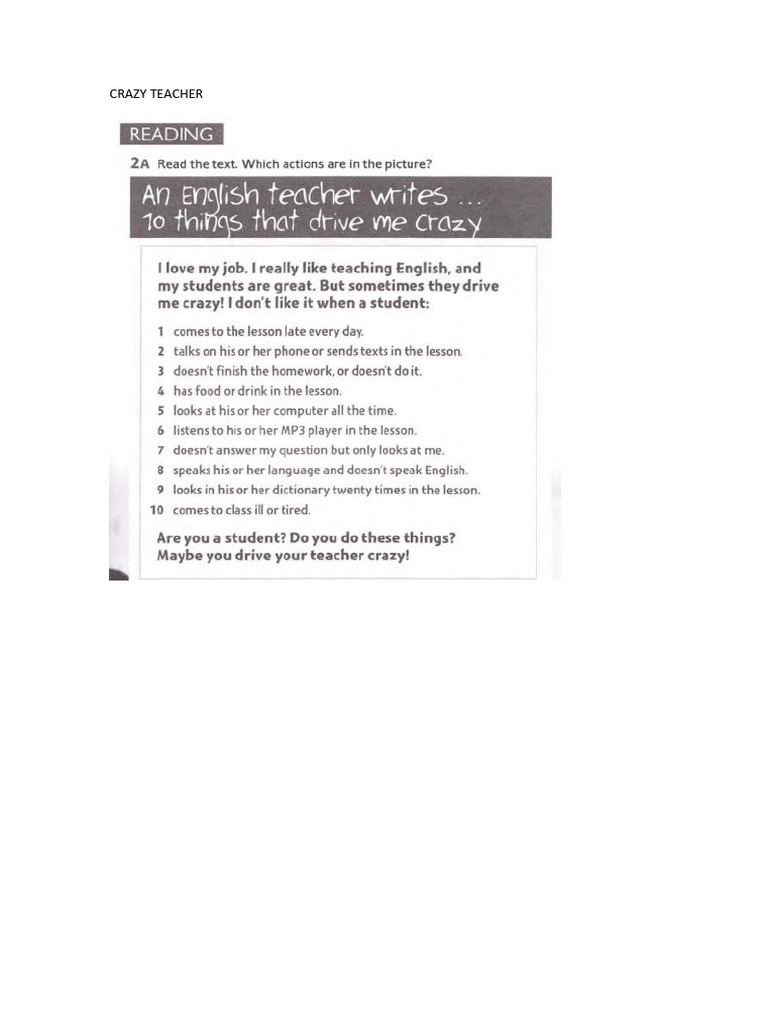 Crazy Teacher Pdf