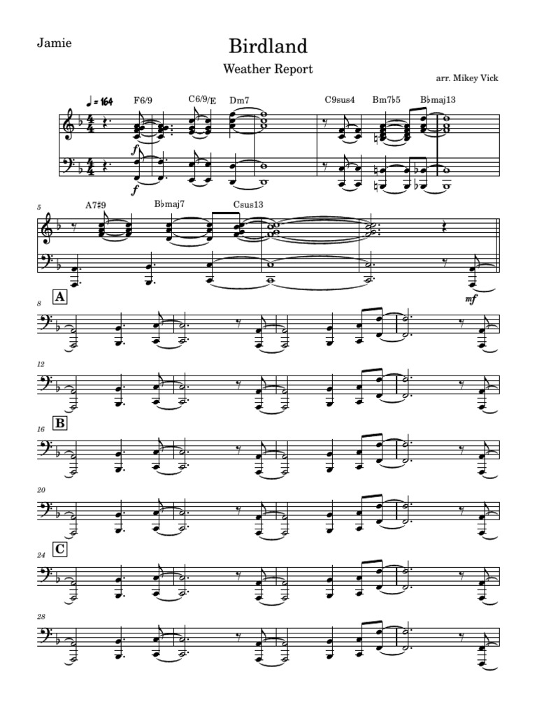 Birdland-Electric Piano | PDF