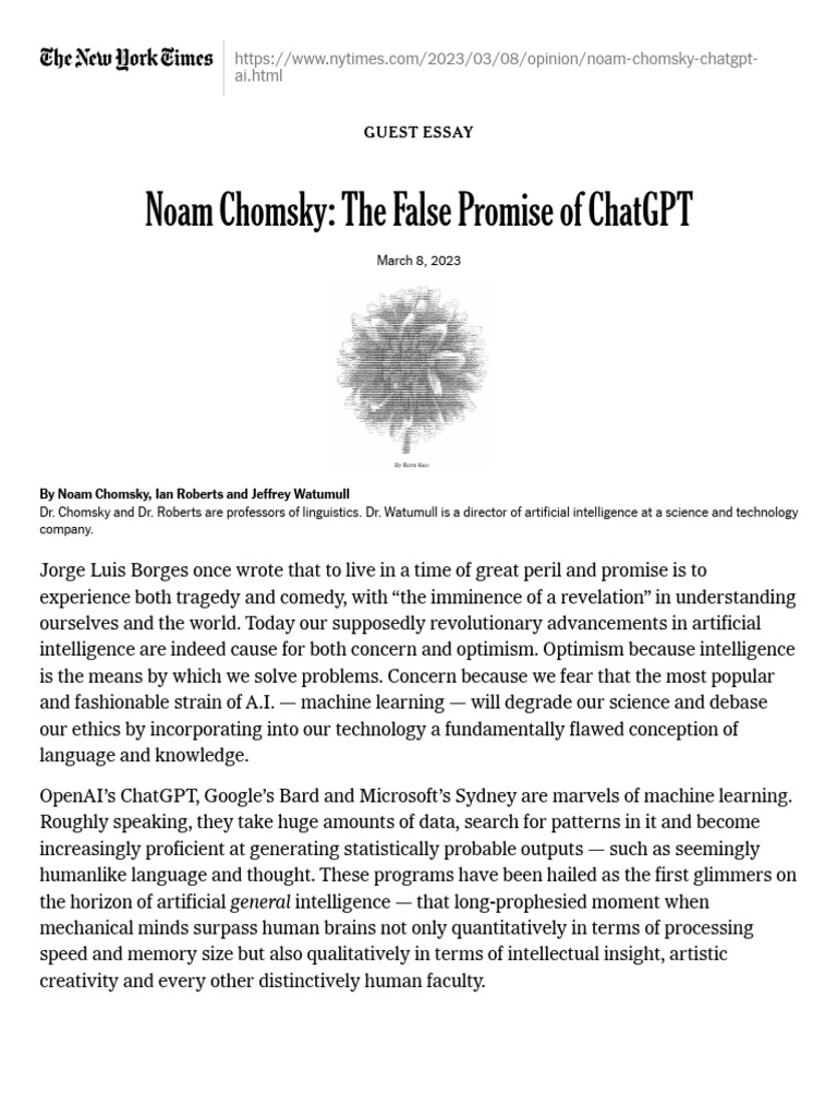 Chomsky The False Promise of ChatGPT | PDF