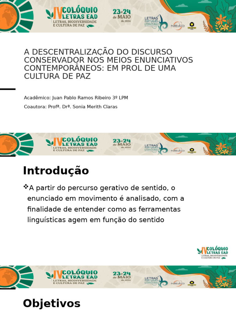 Slides Colóquio | PDF