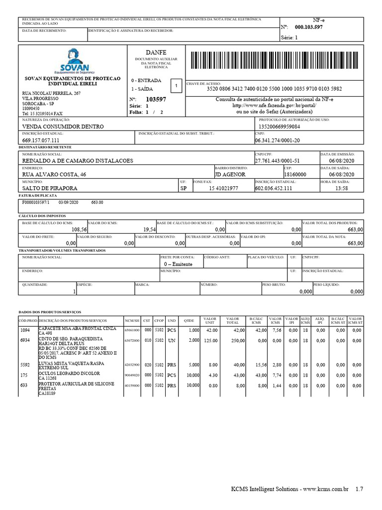 SOVAN - CONSUMO | PDF