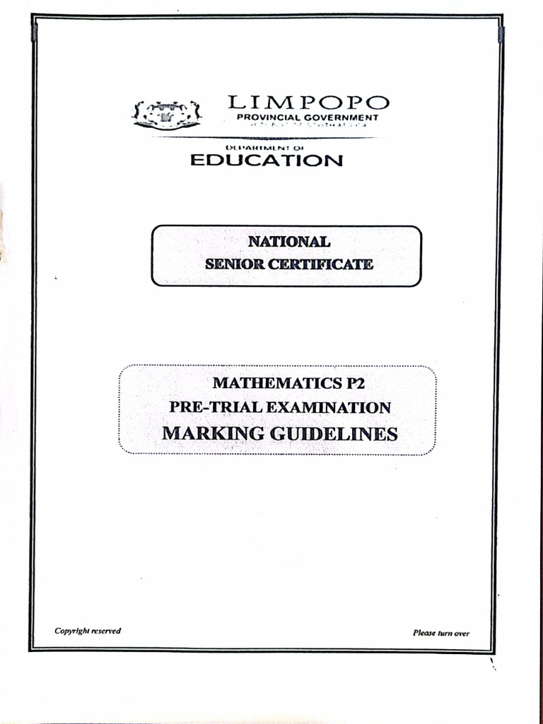 MEMO PRE-TRIAL MATH P2 | PDF
