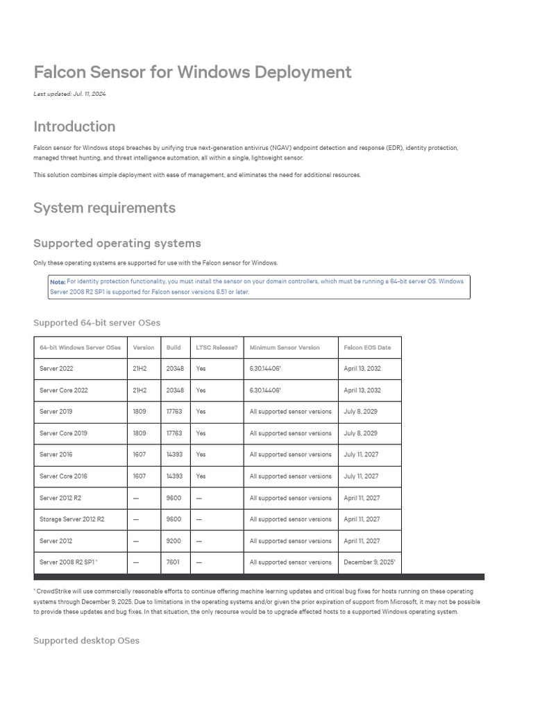 Falcon Sensor For Windows - Windows - Sensor Deployment and Maintenance - Documentation ...