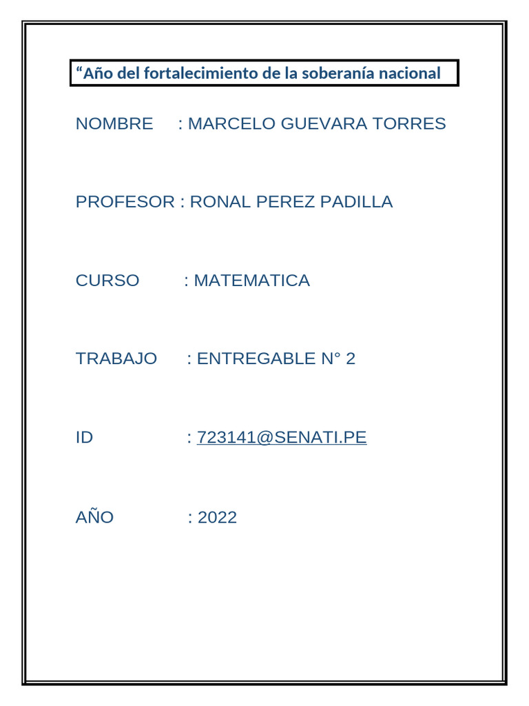 Entregable 02 matematica | PDF