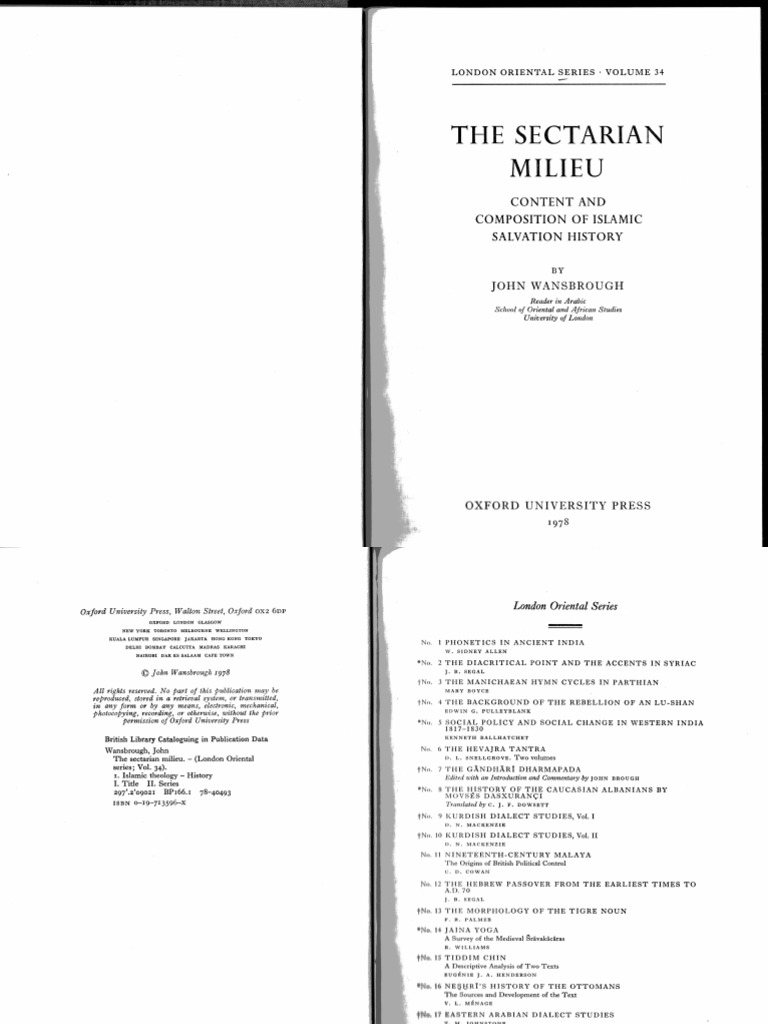 The Sectarian Milieu Content and Composition of Islamic Salvation ...