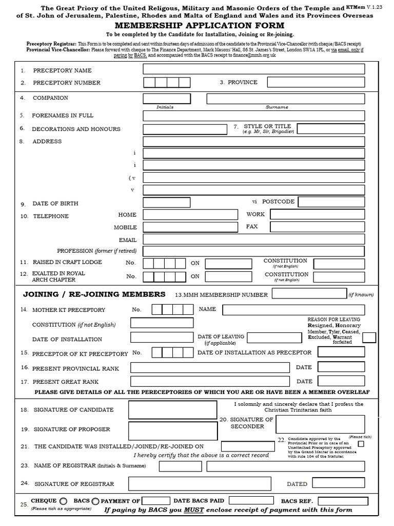 Membership Application Form | PDF