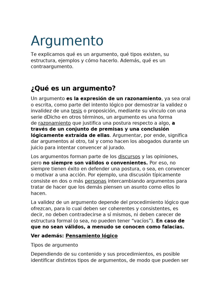 ARGUMENTACION | PDF