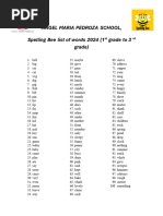 Grade 3 - Spelling Bee Word List | PDF