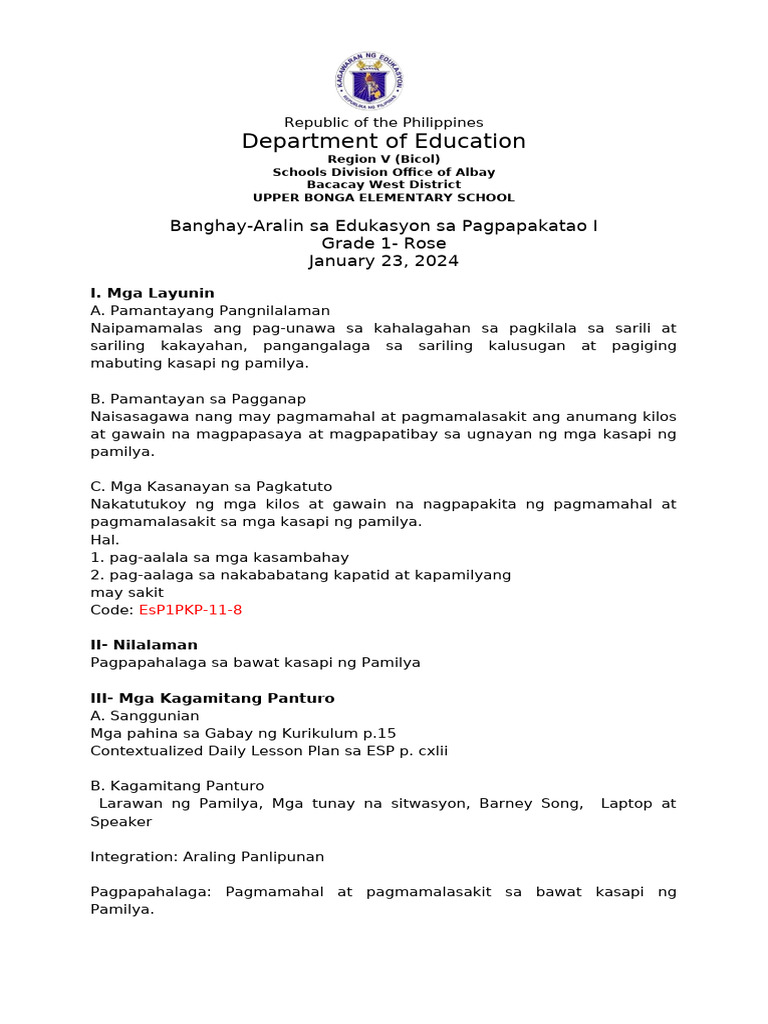Esp DLP Cot1 | PDF | Wellness