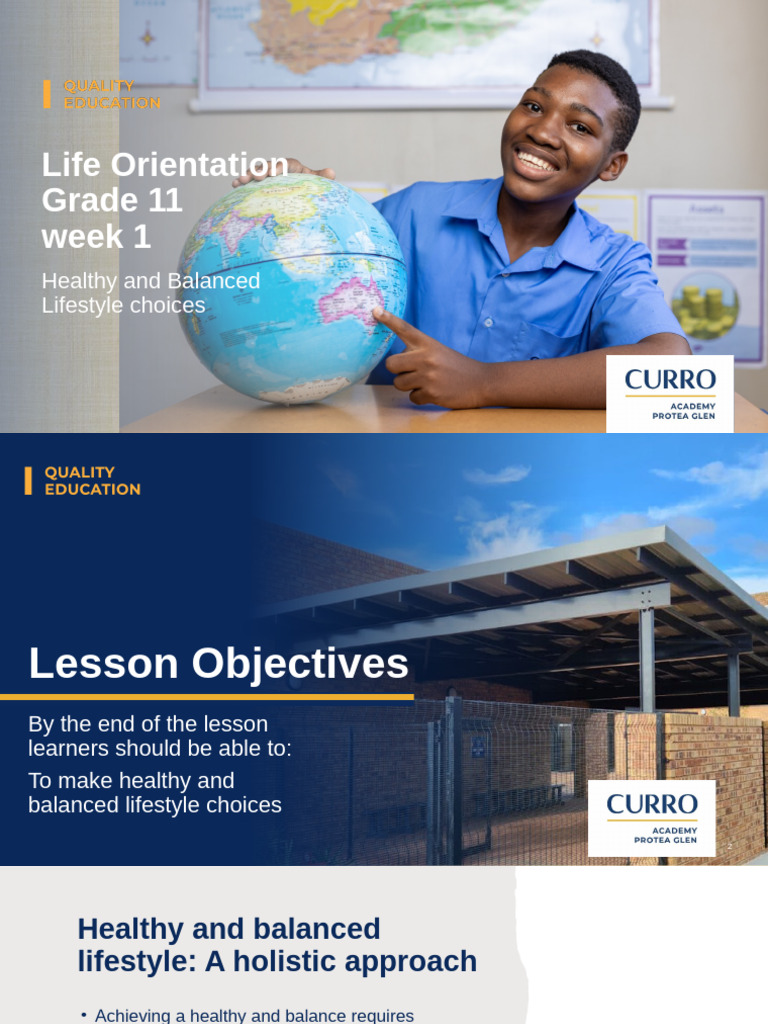 Life Orientation, Grade 11, Week 1, Health and Balanced Lifestyle ...