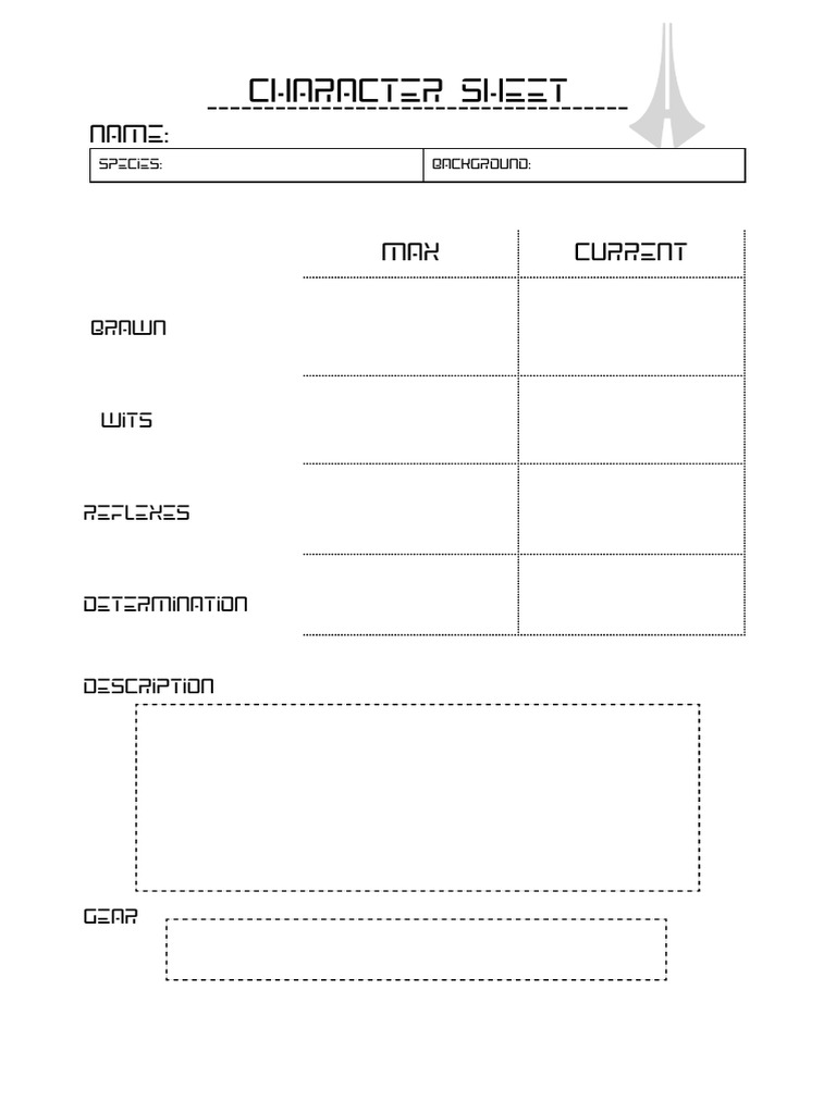 Protocol Space Character Sheet | PDF | History | Young Adult