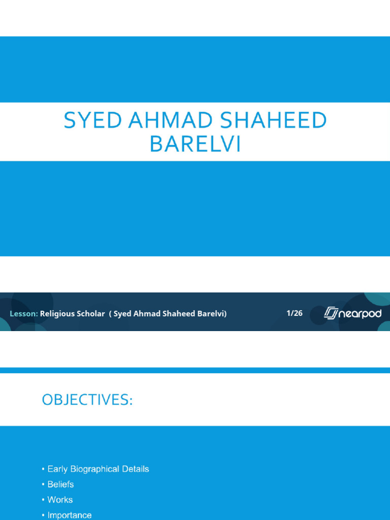 Religious Scholar Syed Ahmad Shaheed Barelvi | PDF | Religion ...