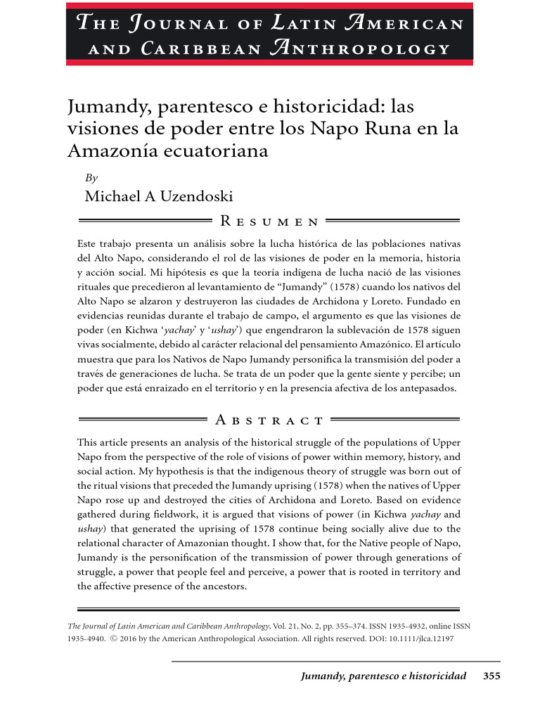 Uzendoski-2016-Jumandy - Español - The - Journal - of - Latin ...