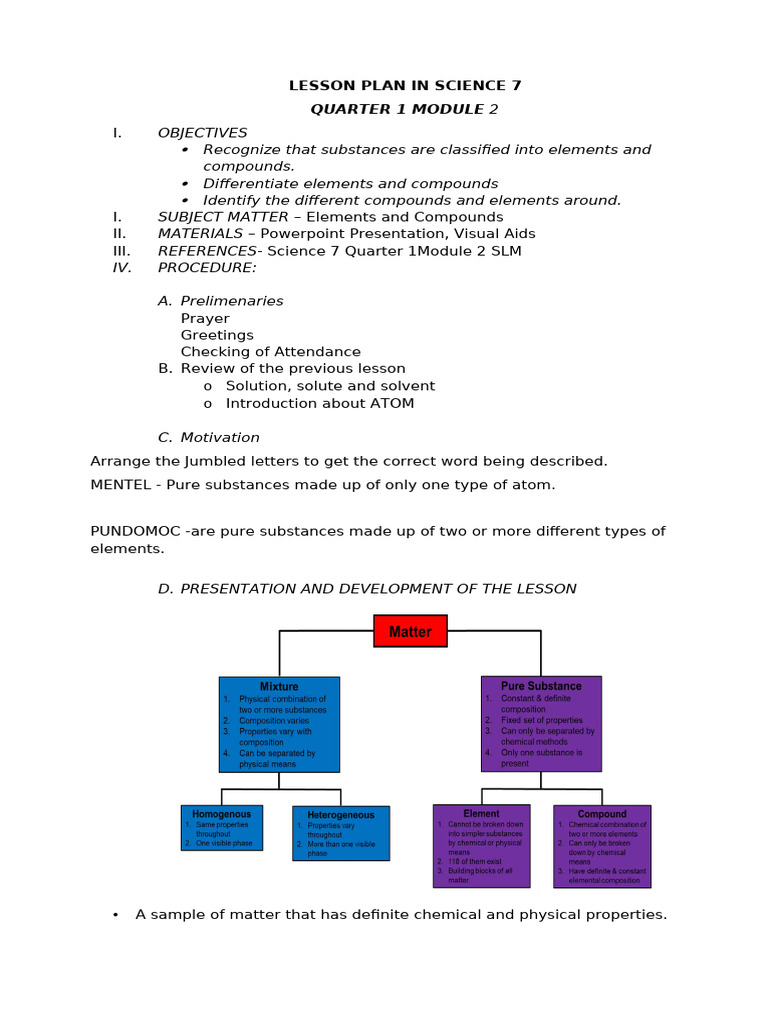 Semi Detailed Lesson Plan in Science 7 | PDF