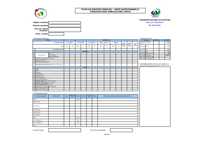 Rapport Mensuel UNTA | PDF