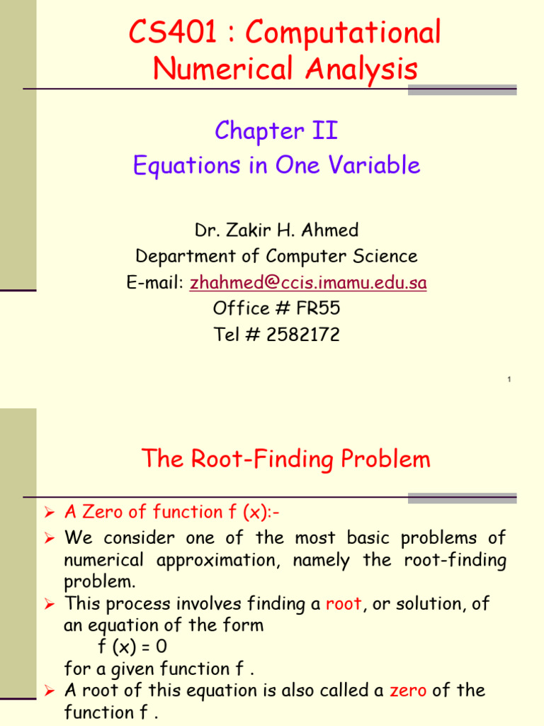 Ch 2 - Equations in One Variable | PDF