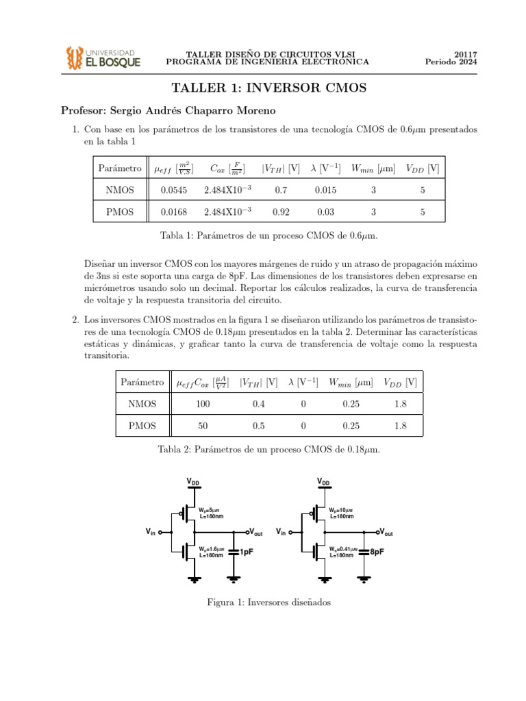 2024-2 - Taller1 Inversor CMOS | PDF