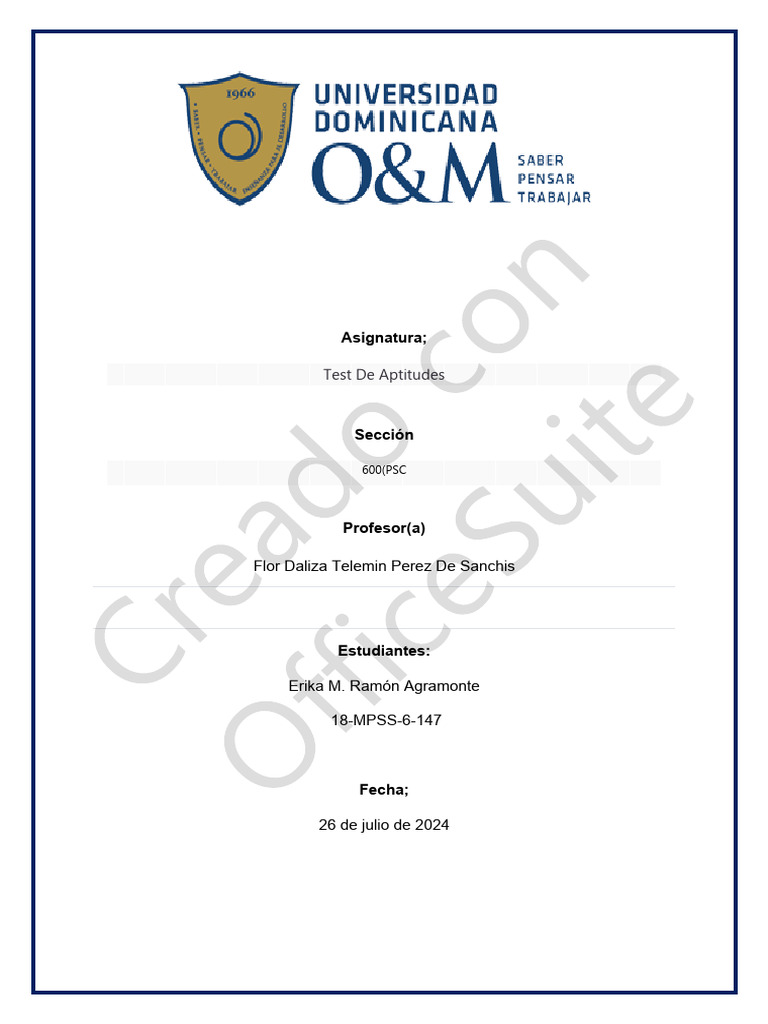 Test de Actitudes | PDF