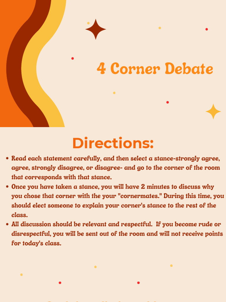 4 Corner Debate | PDF