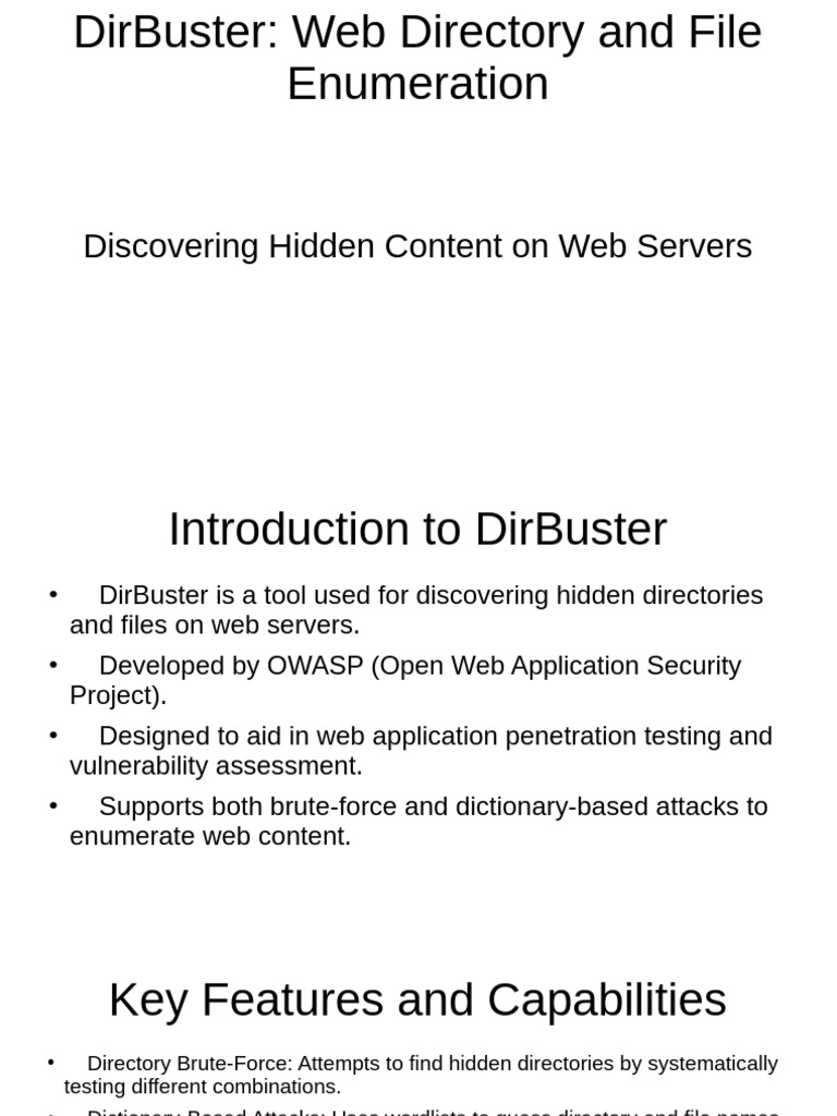 Dirbuster | PDF