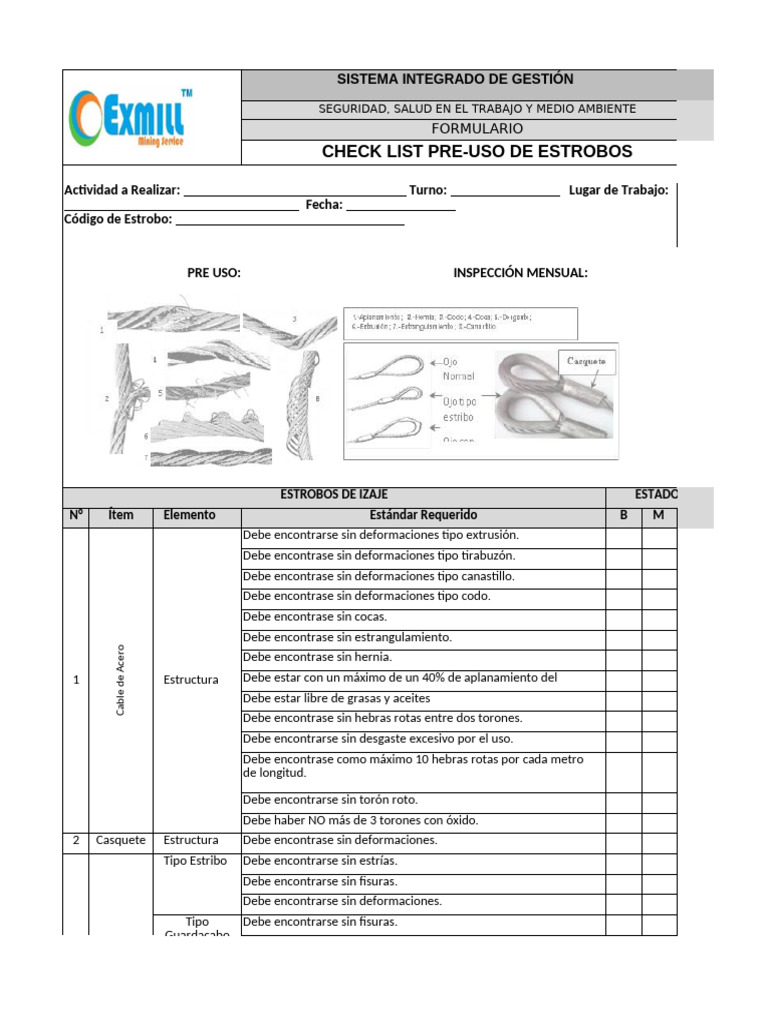 Check List Pre Uso de Estrobo Corregido | PDF