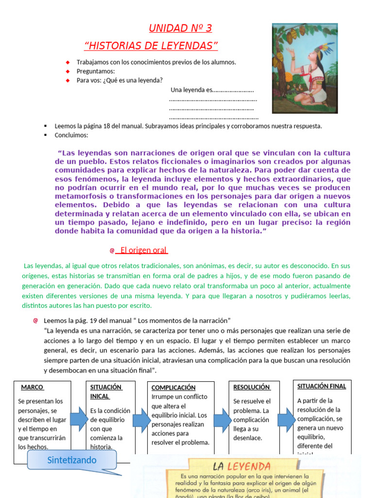 UNIDAD #3 La Layenda | PDF