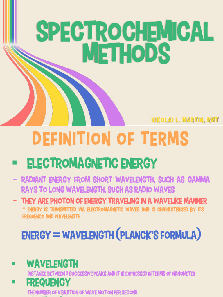 MELS 1055 Spectrochemical Methods | PDF