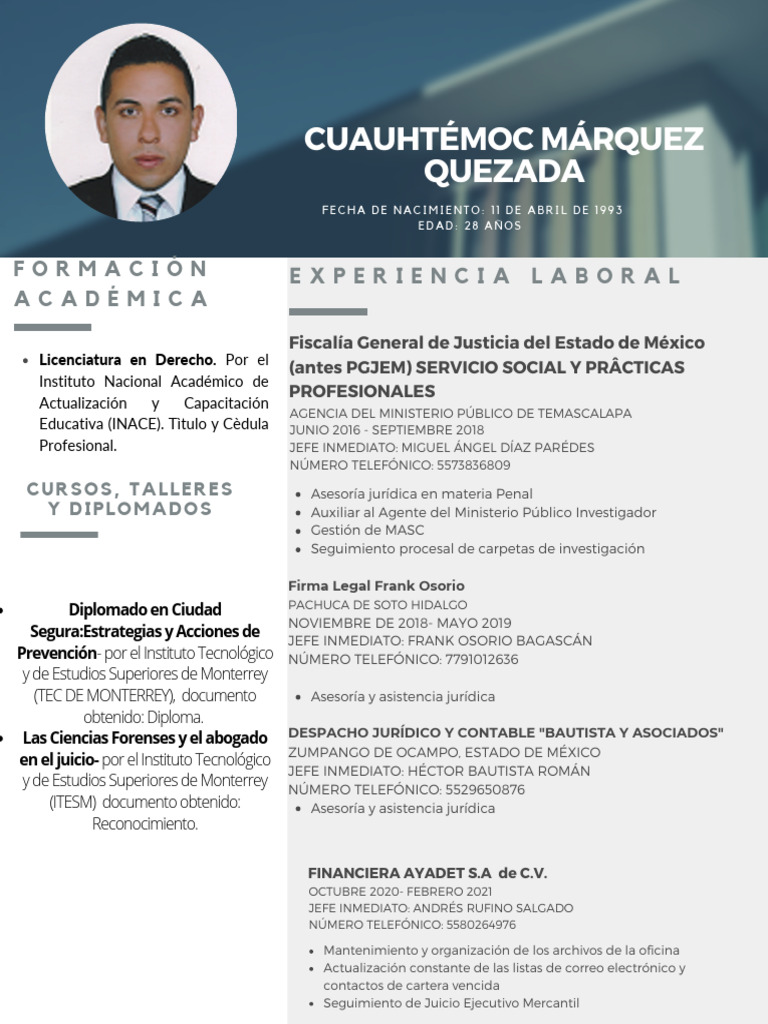 CV Cuauhtémoc Márquez Quezada | PDF