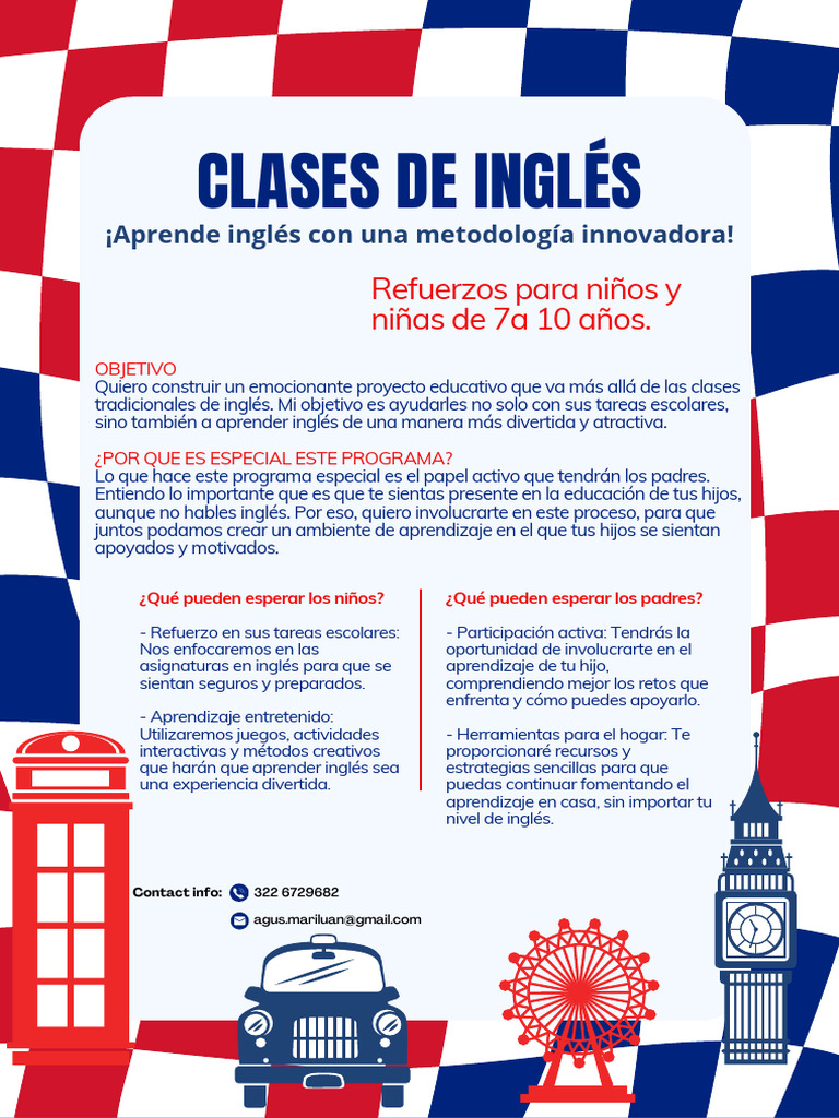 Poster de Clases Particulares en Colores Pasteles Neón PDF | PDF