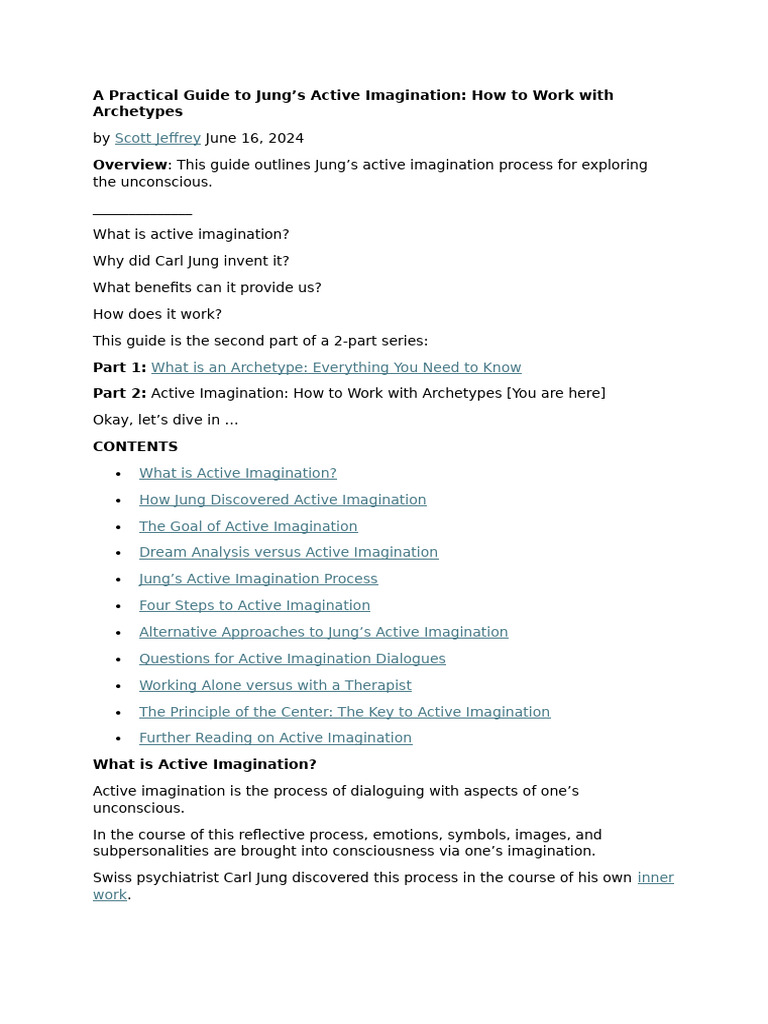 A Practical Guide To Jung WORK | PDF