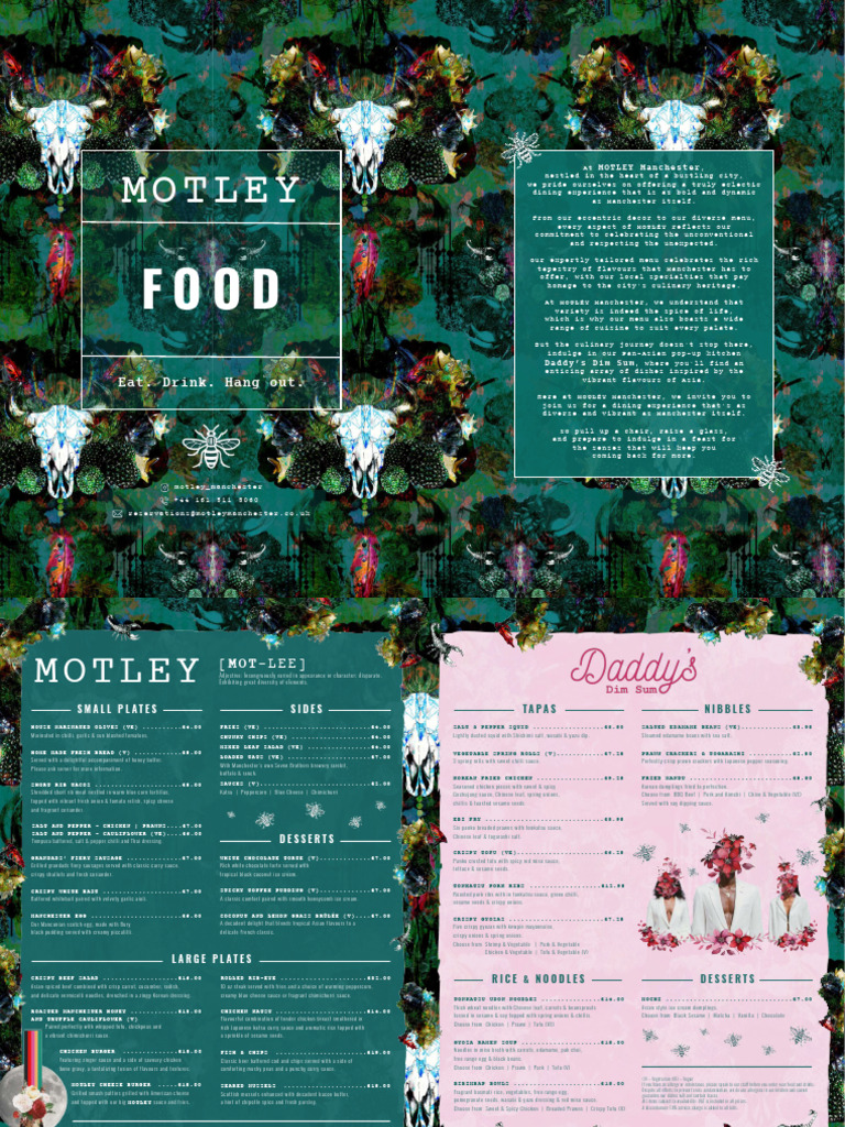 Motley Food Menu Spring 2024 Final | PDF