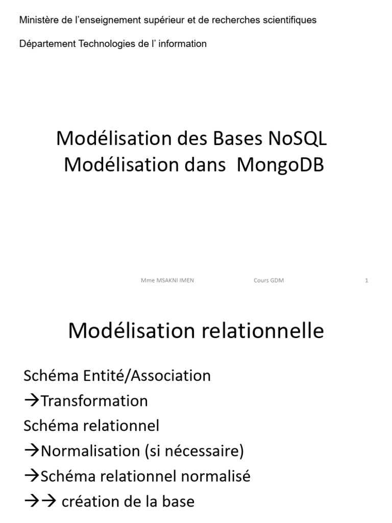 Modélisation NoSQL | PDF