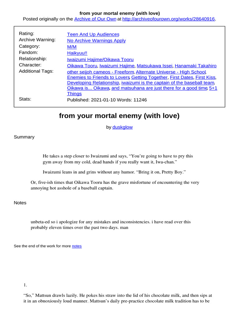 From Your Mortal Enemy | PDF