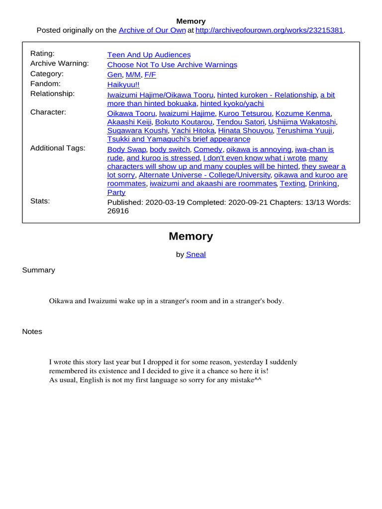 Memory | PDF