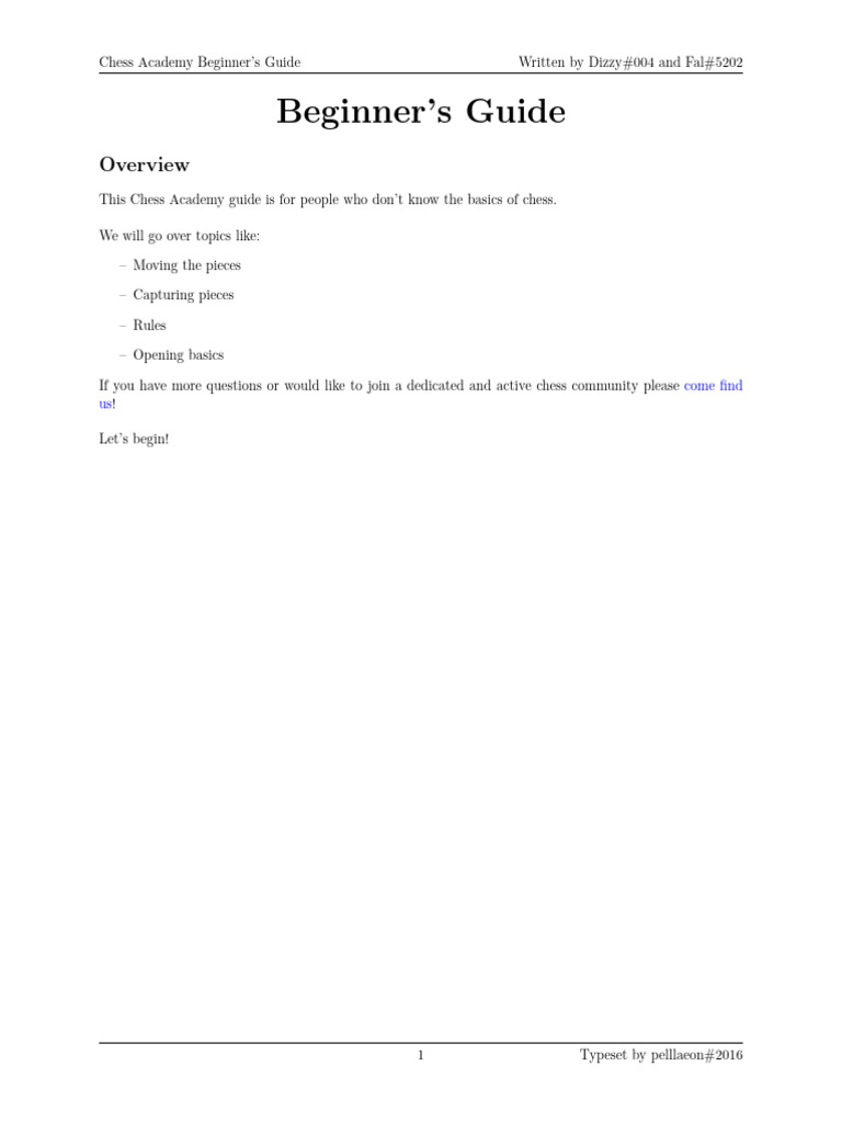 Beginner S Guide | PDF