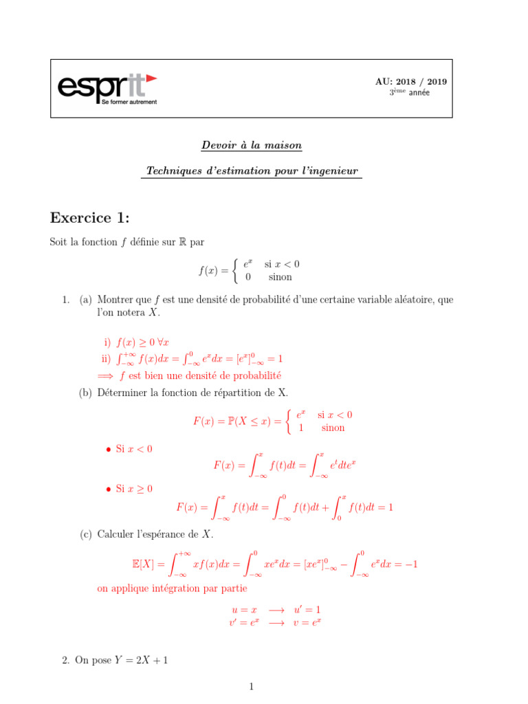 Devoir À La Maison-Correction | PDF