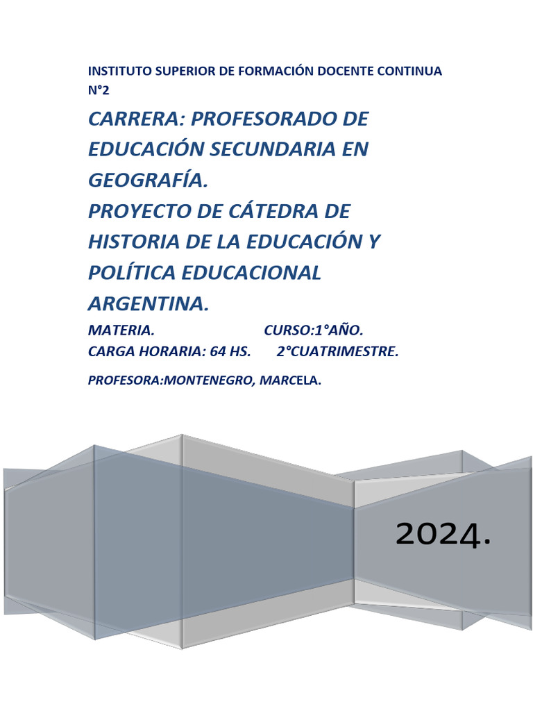 Proyecto Hist Educ Poli Educ 24 - Para Combinar (1) | PDF