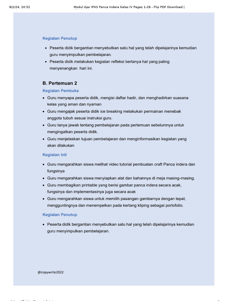 Modul Ajar IPAS Panca Indera Kelas IV Pages 1-26 - Flip PDF Download - FlipHTML5 | PDF