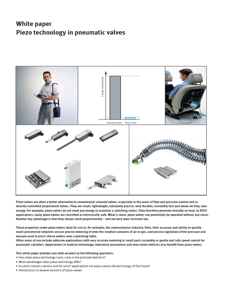 Festo - Piezo Technology in Pneumatic Valves | PDF