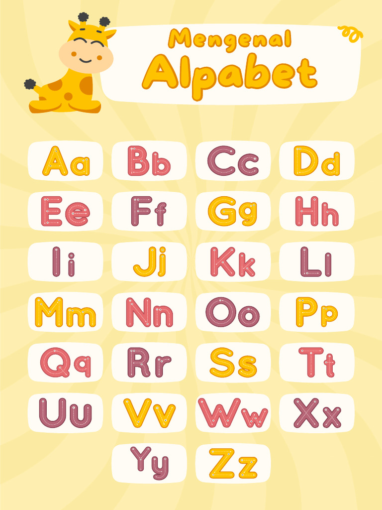 Mengenal Alfabet Poster Kuning Ceria | PDF