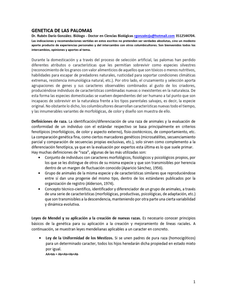 Genetica Cruzamientos y Seleccion | PDF | Dominancia (Genética) | Cigosidad