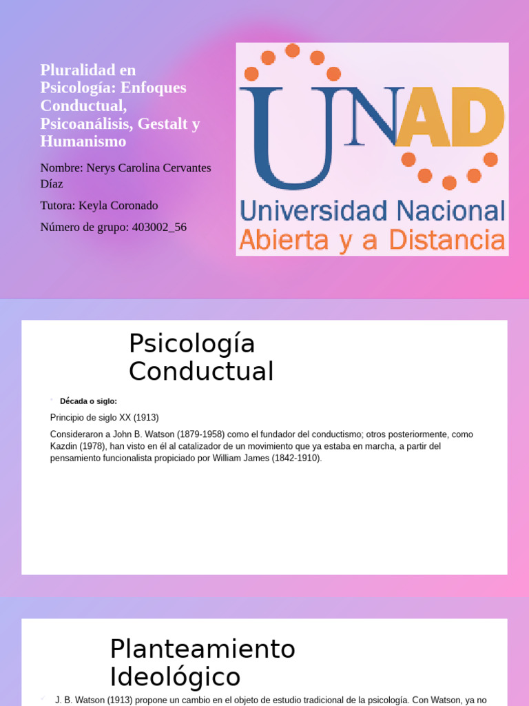 Pluralidad en Psicología | PDF