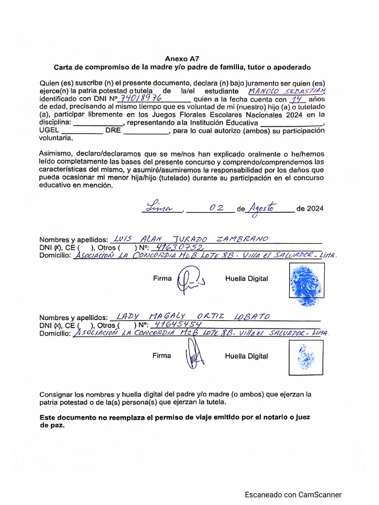 Anexos PPFF Manolo Jurado | PDF