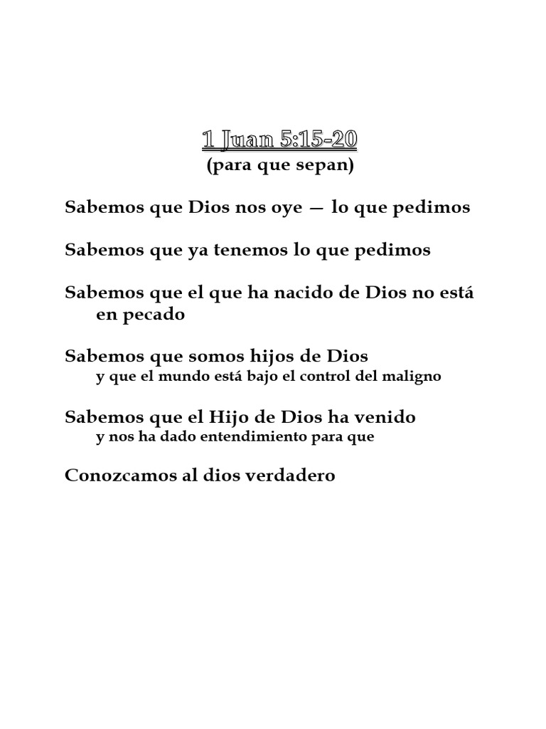 1 Juan 5 | PDF