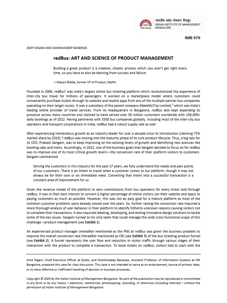 PM - Red Bus | PDF | Customer Experience | Databases