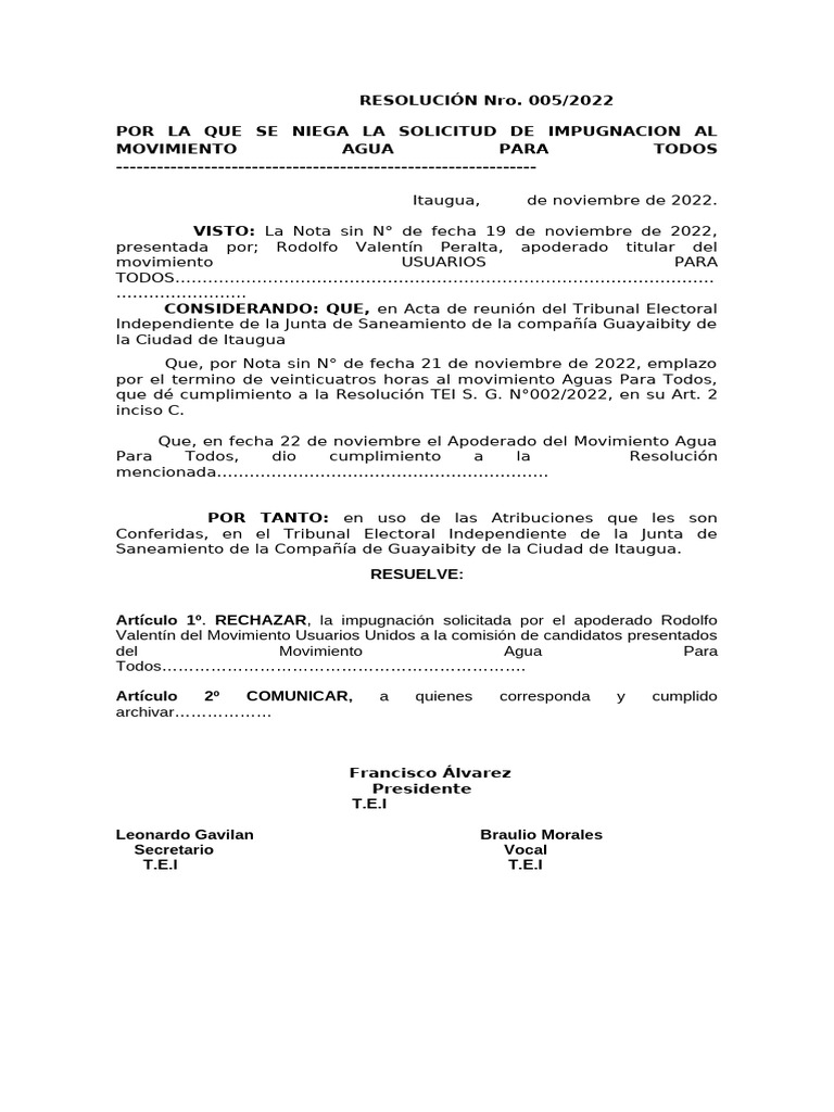 Tei Resolucion | PDF